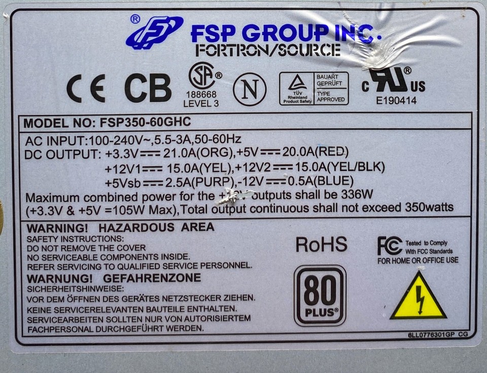 FSP 350-60GHC Charger 350W ATX / Grey | eBay