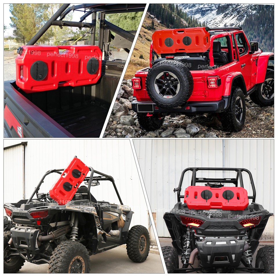 20L Fuel Tank Can Oil Gas Gasoline Pack + Lock Mount for ATV UTV SUV ...