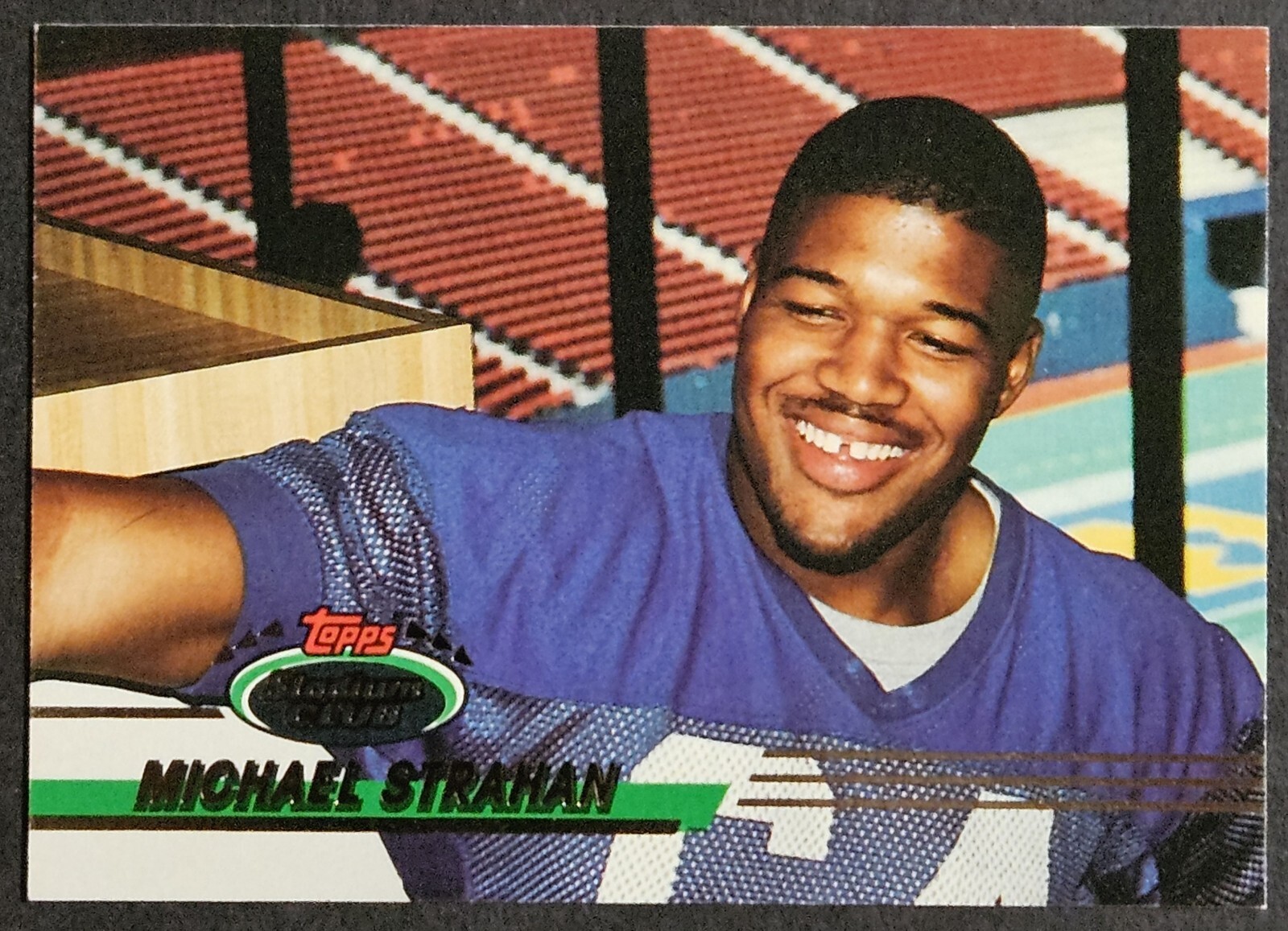1993 Topps Stadium Club #384 Michael Strahan Rookie Card Rc New York ...