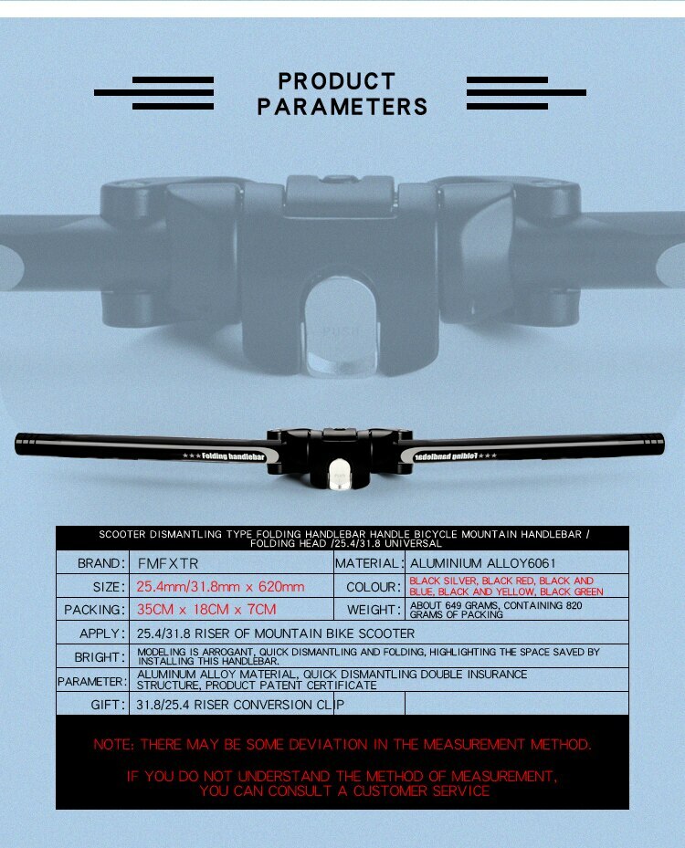 Foldable Bicycle Cycling Handlebars Alloy MTB Road Bike Folding Bike ...