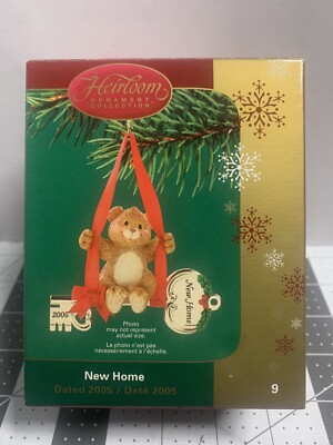 NEW HOLIDAY TREE ORNAMENT 2005 NEW HOME Teddy Bear #9 Carlton Cards ...