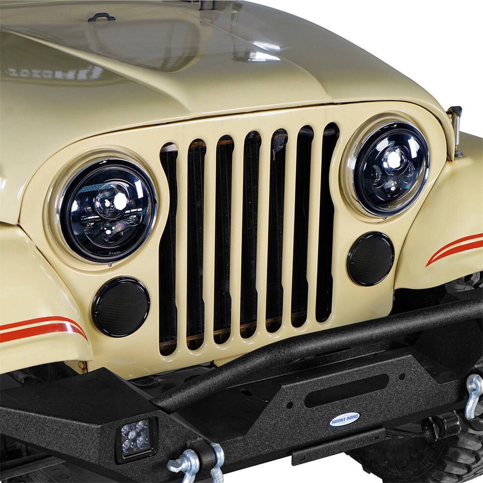 Pair Front LED Smoked Lens Turn Signal Lights Fit 1976-1986 Jeep CJ5 ...