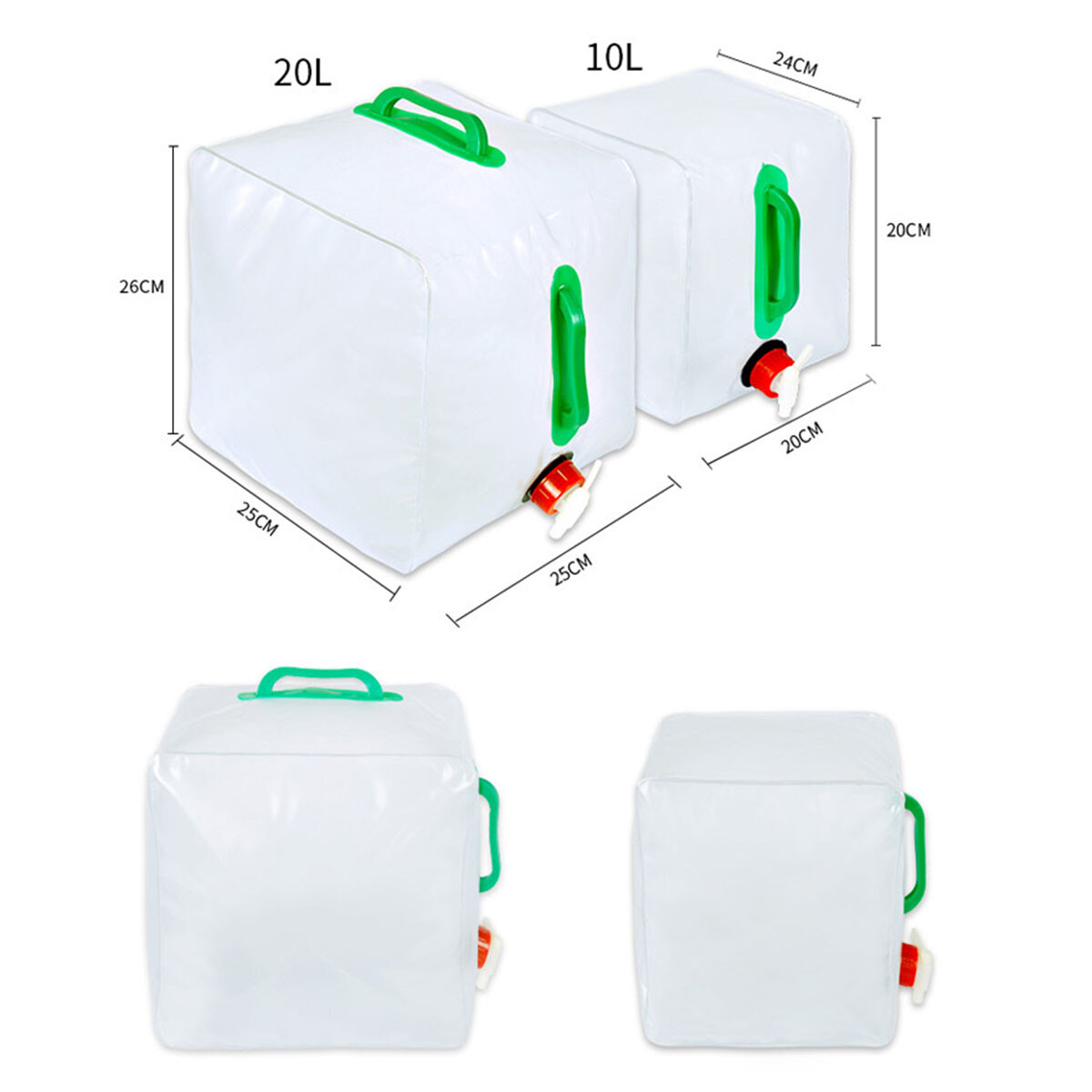 Collapsible Water Container With Spigot 10Lt 20Lt Camping Water Storage ...