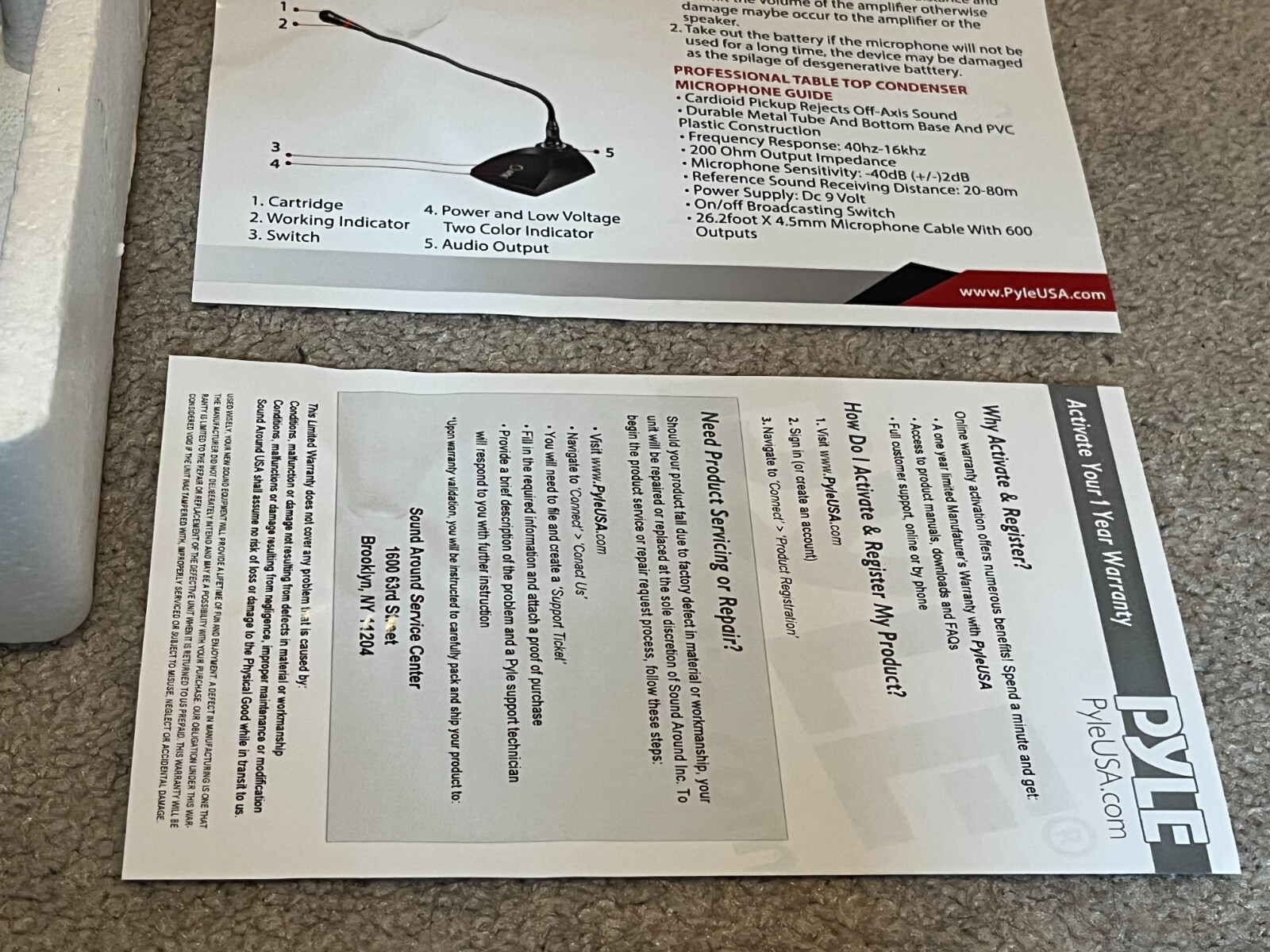 Pyle PDMIKC5 Professional Condenser Conference Gooseneck Microphone New ...