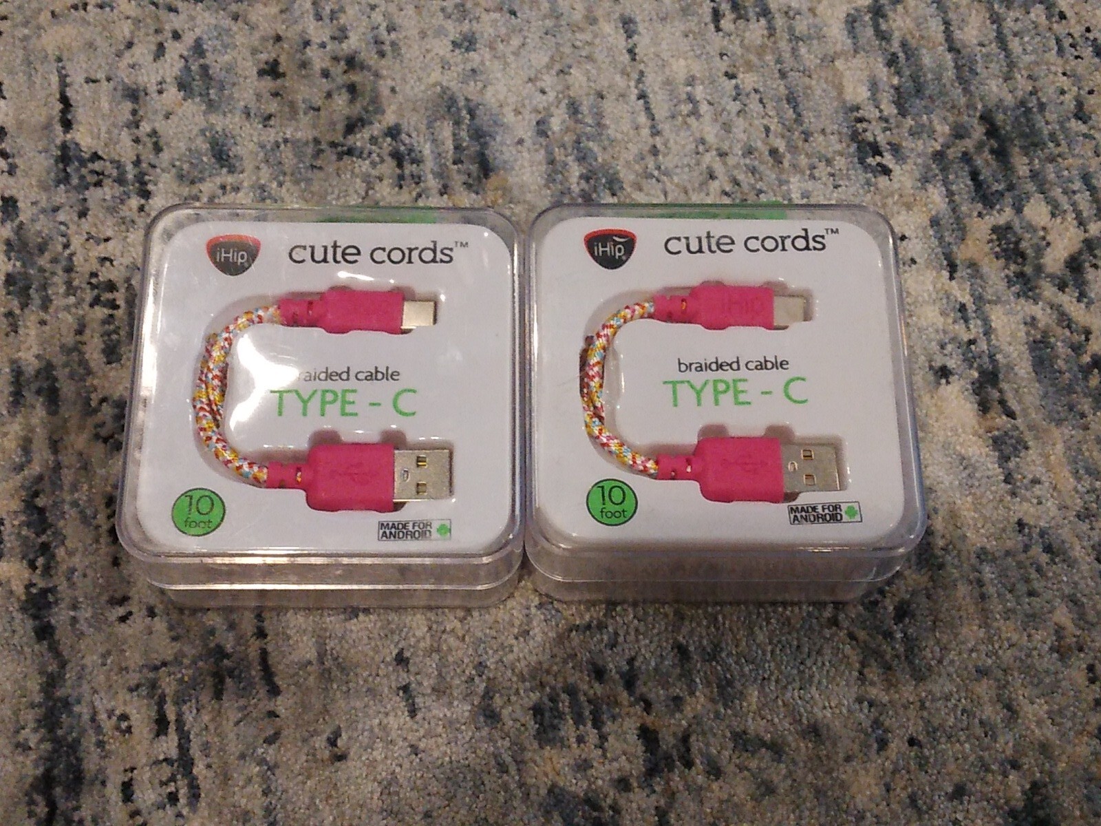 IHip Cute Cords Braided Cable Type - C Android Pink for sale online | eBay