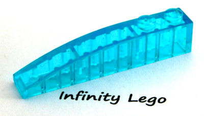 6 LEGO Trans-Light Blue Slope Curved Top 1 x 6 (41762 42022) - 6 Pieces ...