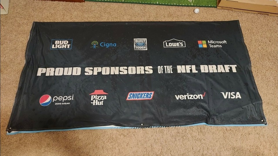 2021 NFL DRAFT BANNER CLEVELAND USED AT DRAFT FOX CBS ABC ESPN SUPER ...