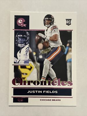 2021 Justin Fields PINK Chronicles Rookie Card Chicago Bears | eBay