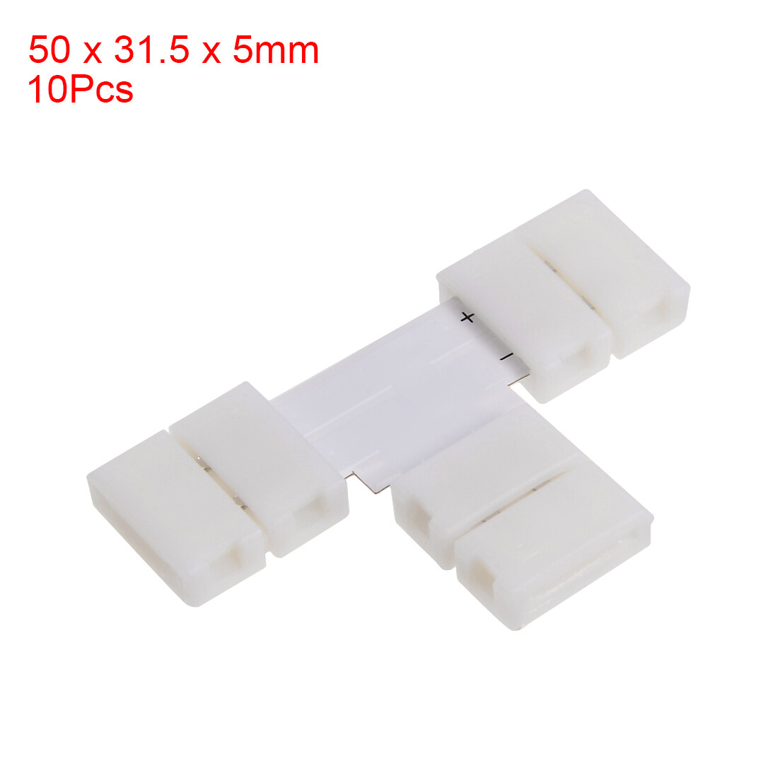 10pcs T Shape 2 Pin Fit 5050 LED Chip with 10mm Strip Connector ...