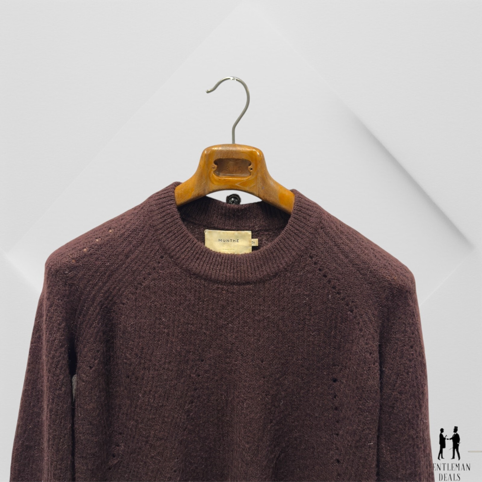 Munthe Knit Sweater Brown 36 S M Knit Embellished Pul… - Gem