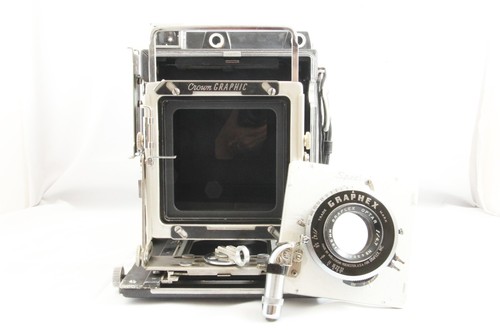 Graflex Crown Graphic 4x5 Large Format Camera w/GRAFLEX OPTAR 135mm F4 ...