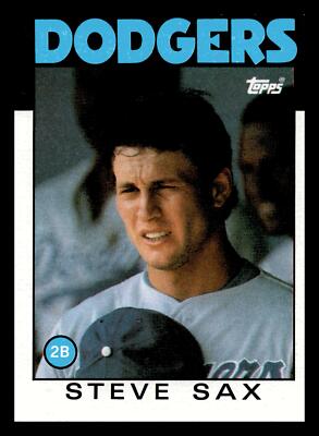 1986 Topps Steve Sax #175 Los Angeles Dodgers Near Mint NM | eBay