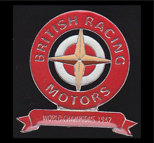 BRITISH RACING MOTORS - BRM - WORLD CHAMPIONS 1962 Lapel Badge (60 ...