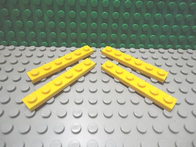 Lego 4 Yellow 1x6 base plate NEW | eBay