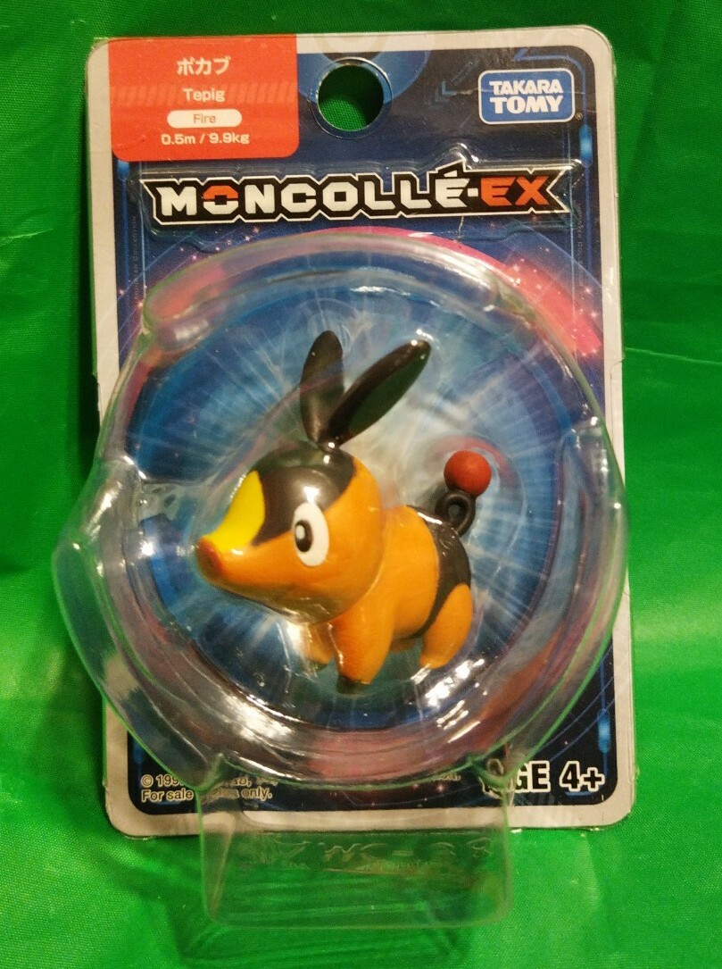 Takara Tomy Pokemon MONCOLLE-EX38 Tepig Mini Pocket Monster Figure ...