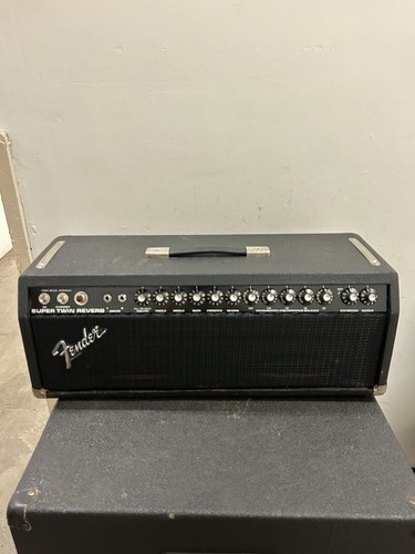 1981 Fender Super Twin Reverb Blackface Tube Amp Head Vintage Complete ...