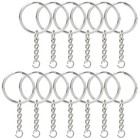 Metal Split Keychain Ring Parts - Key Chains with 25mm Open Jump Ring ...