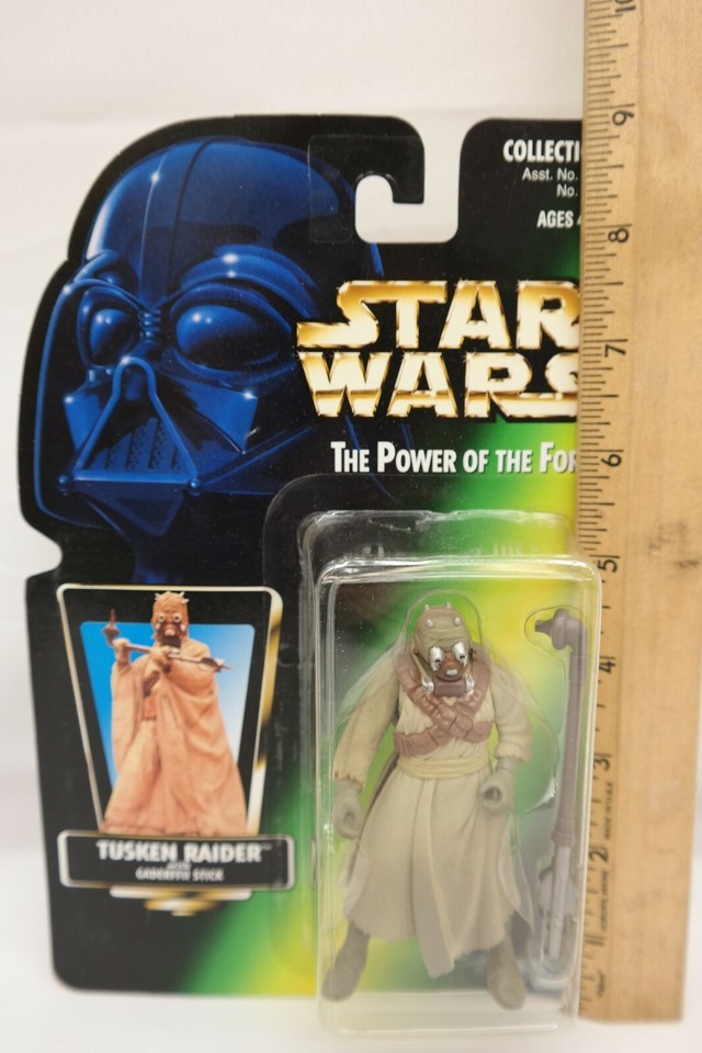 Star Wars The Power Of The Force Tusken Raider w/ Gaderffii Stick Green ...
