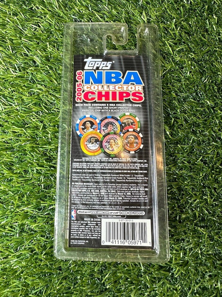 2005-06 Topps NBA Collector Chips 5 Chip SEALED New Pack / Manu ...
