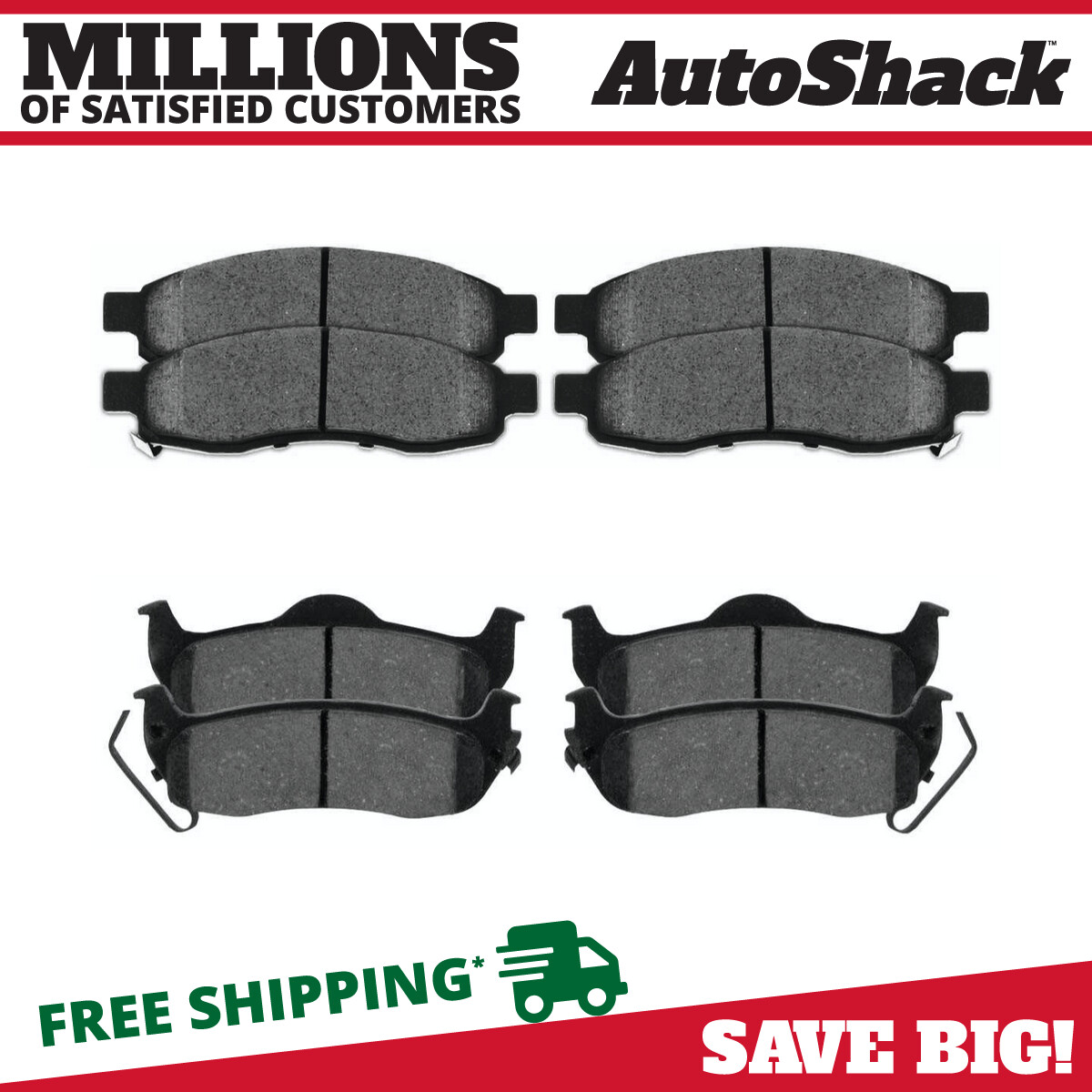 Front and Rear Ceramic Brake Pad Kit for Nissan Titan Armada INFINITI ...