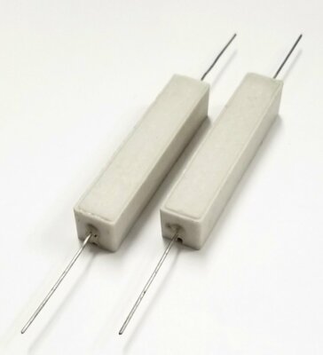 Lot of 2, 2.5K 2,500 Ohm 25 Watt Wirewound Ceramic Power Resistors 25W ...