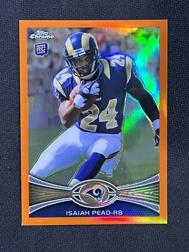 2012 Topps Chrome Orange Refractors Rams Football Card #202 Isaiah Pead ...