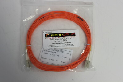 FIBEROPTIC CABLE SHOP FC-LCLC-MD5-5M LC LC 5M FIBER CABLE NEW | eBay