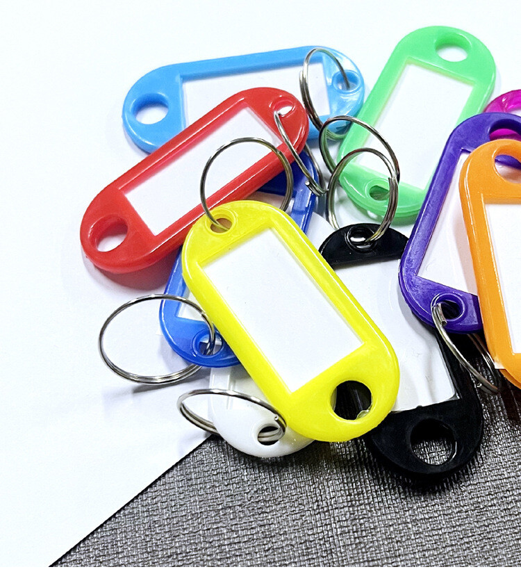 Key Tags Fobs Plastic Luggage ID Labels Key rings with Name Cards 10 ...