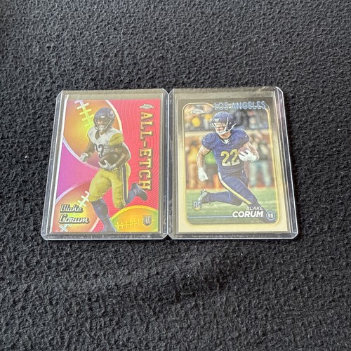 2024 Topps Chrome Blake Corum Rookie Pink Refractor All-Etch/Base Cards ...