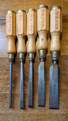 Robert Sorby 5-Piece Chisel Set Boxwood London Handle | eBay