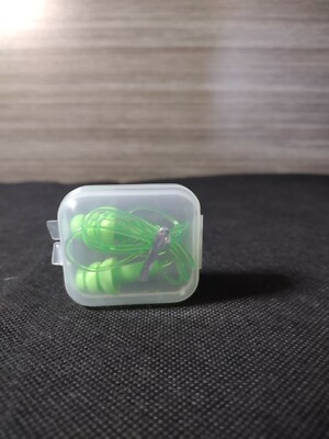 1 pair Earplugs Silicone Ear Plug For Children Adults in case with cord ...