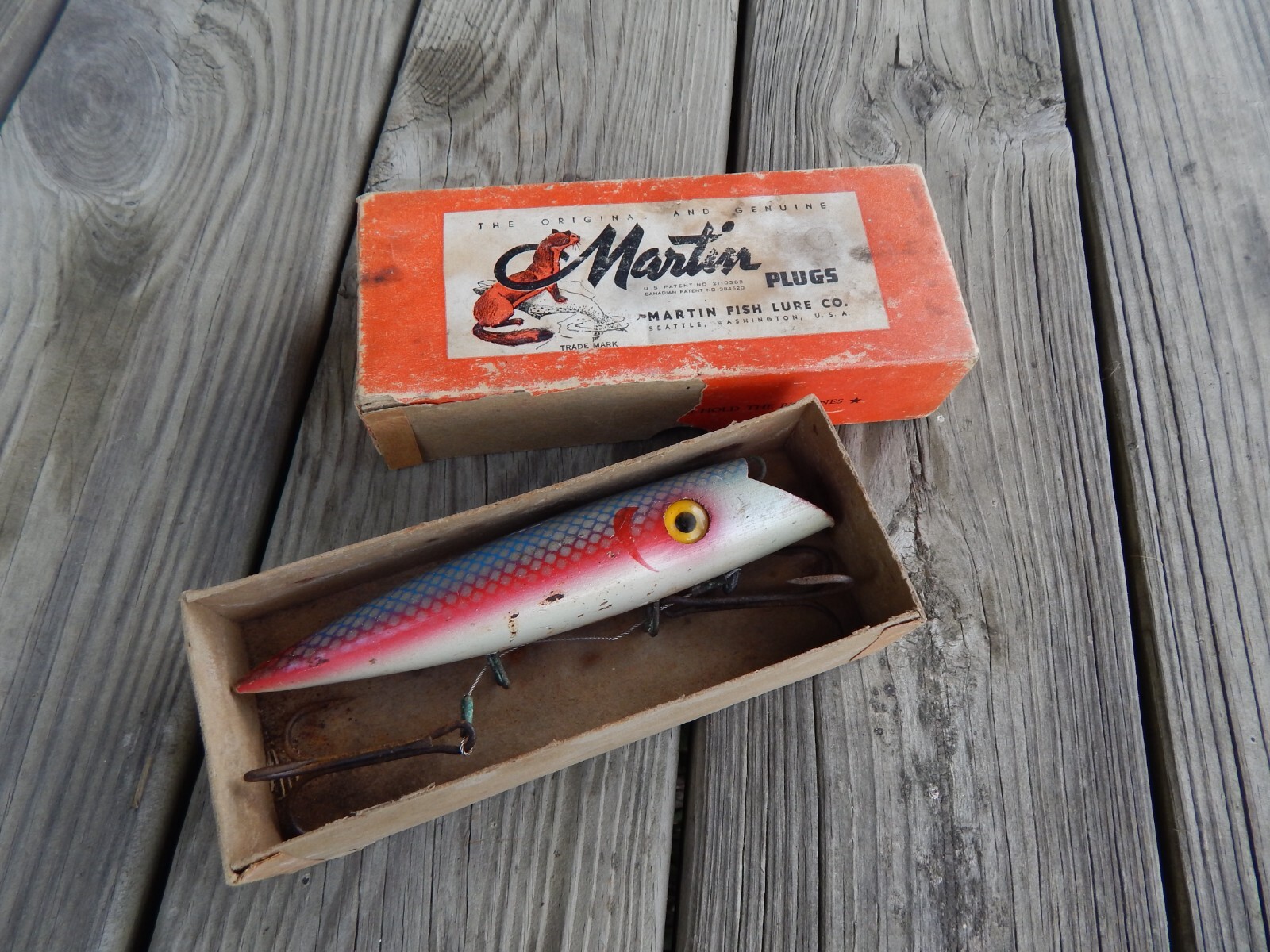 vintage MARTIN FISH LURE Co #77 HERRING Salmon 7" Lure in the Box | eBay