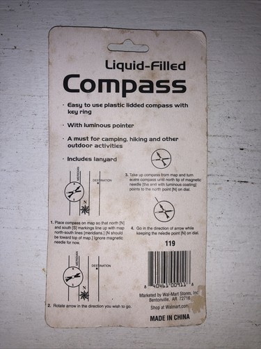 Ozark Trail Lensatic Compass Liquid Filled Easy to Read open box | eBay