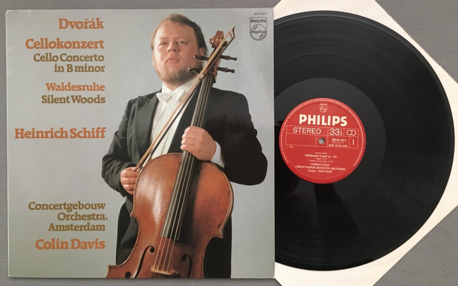 L705 Dvorak Cello Concerto Schiff Davis Philips 6514 071 Stereo | eBay