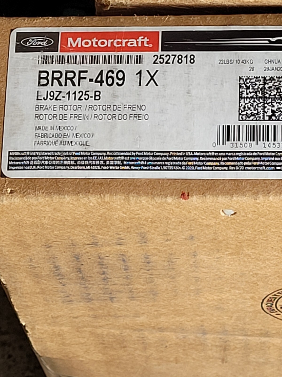 Disc Brake Rotor Motorcraft BRRF-469 fits 2021 Ford Mustang Mach-E | eBay