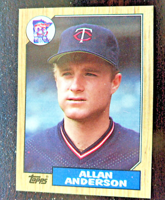 1987 Topps #336 Allan Anderson Pitcher Minnesota Twins FREE shipping | eBay