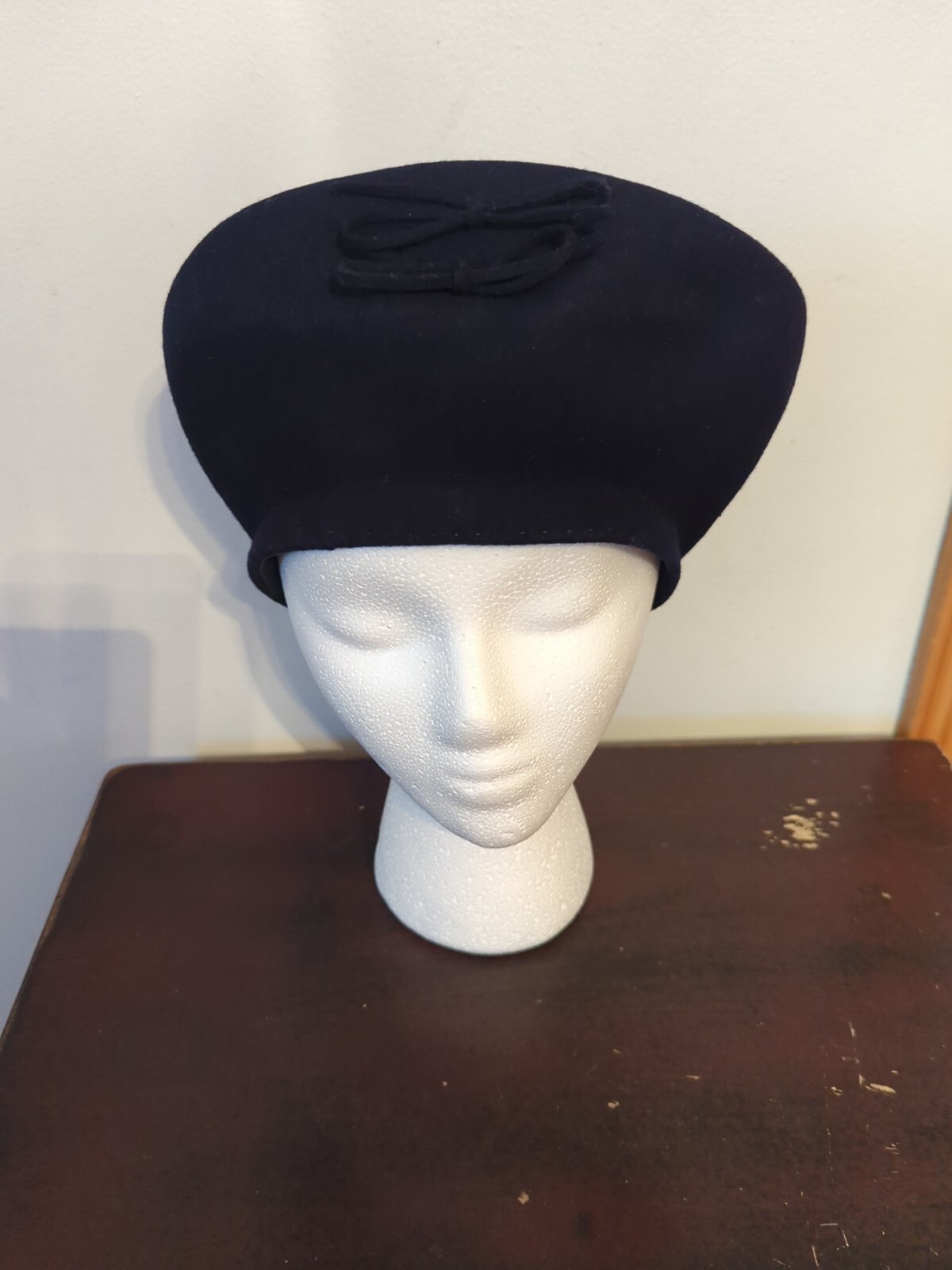 Vintage Women's Navy Hat 100% Wool | eBay