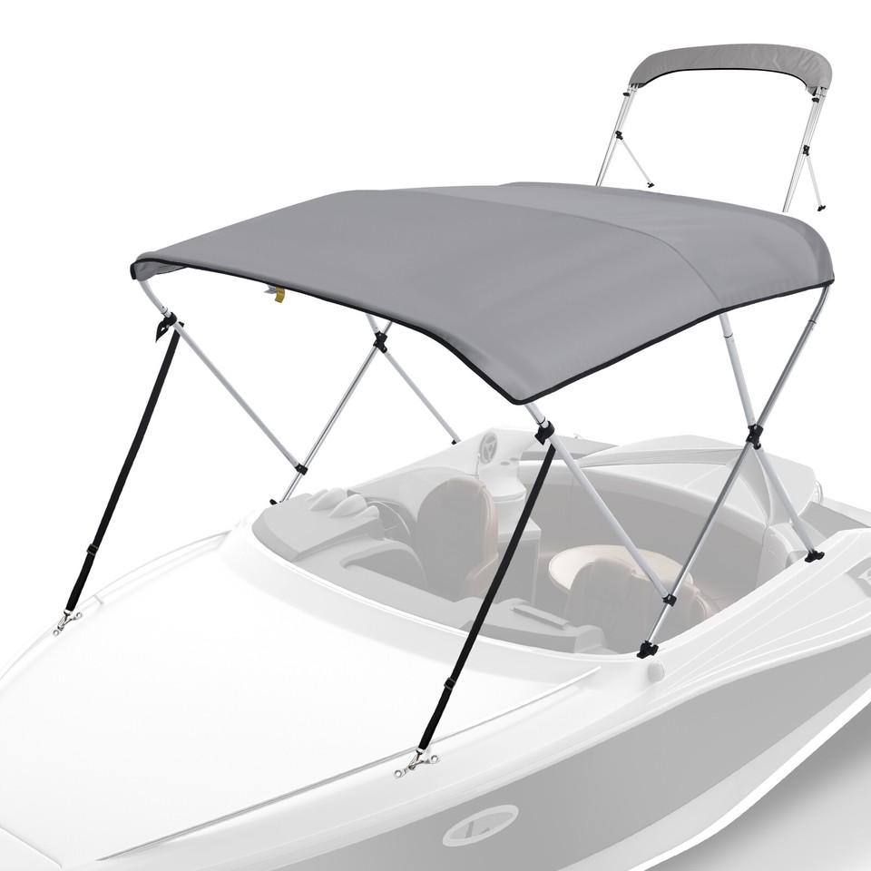 KAKIT Bimini Top 3 Bow / 4 Bow Canopy Boat Cover 6ft / 8ft Long With ...