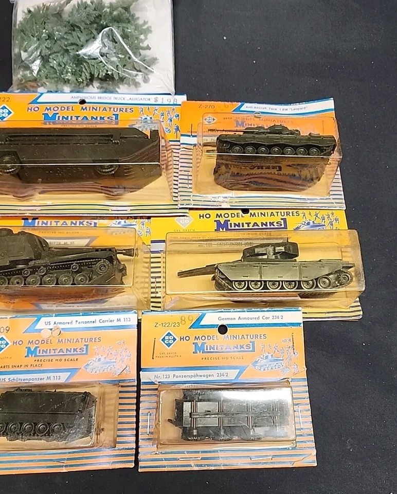 Lof Of Roco Minitanks HO Model Miniatures: WWII Military Tanks Lot Of 9 ...