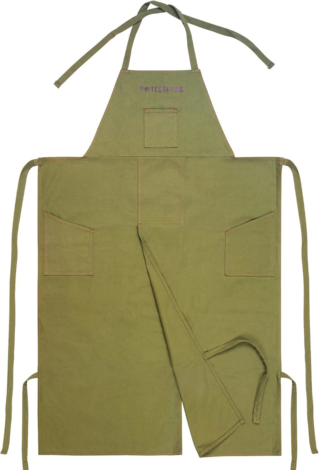 Full Coverage Pottery Apron Split Leg - 100% Cotton Canvas Potter's ...