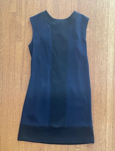 Vintage Mod Mini Colorblock Black Navy Cocktail Party Dress TAILORED 00 ...