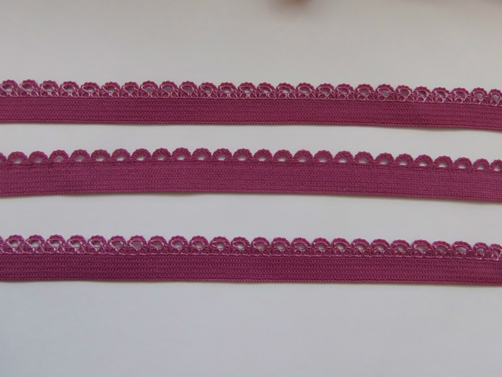 blackcurrant colour picot edge lingerie knicker elastic trim edging 5m ...