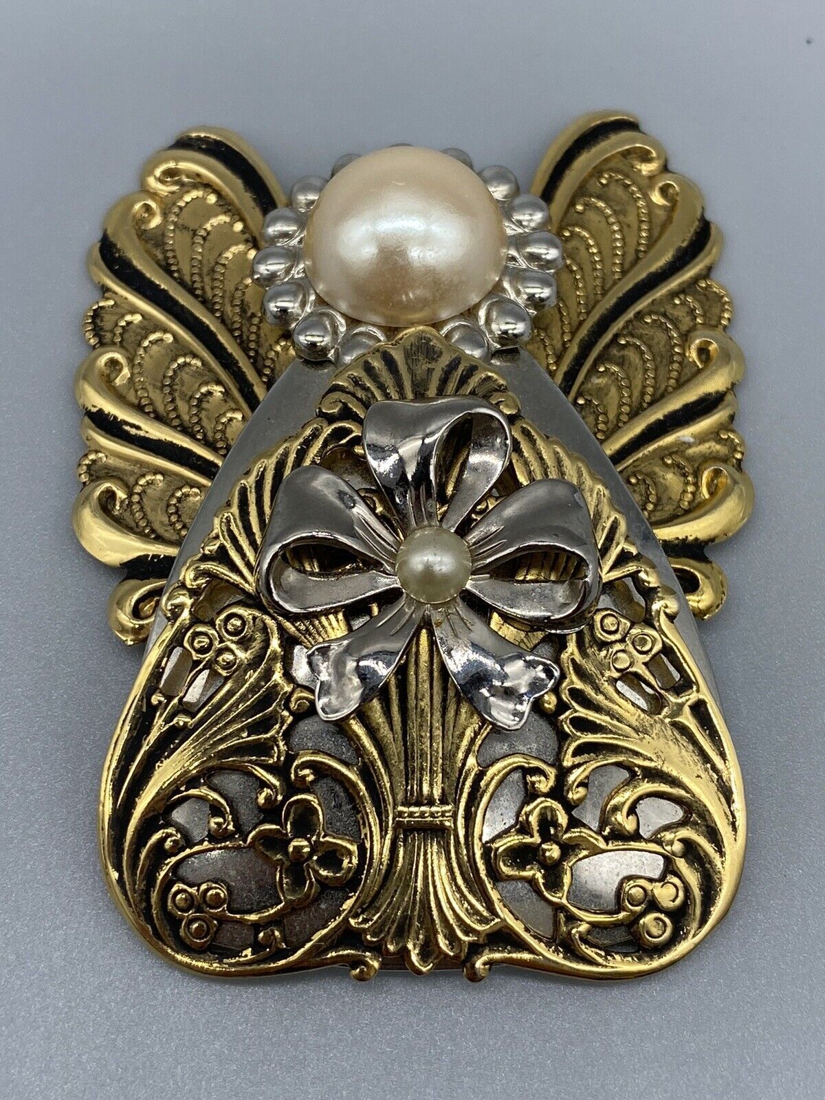 Vintage 1996 AOL Jane Angel Butterfly Brooch Pin Mixe… - Gem