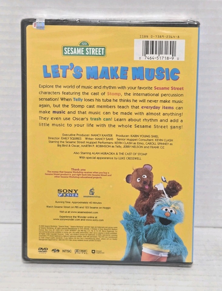 Sesame Street - Lets Make Music (DVD, 2003).New Sealed 74645171890| eBay