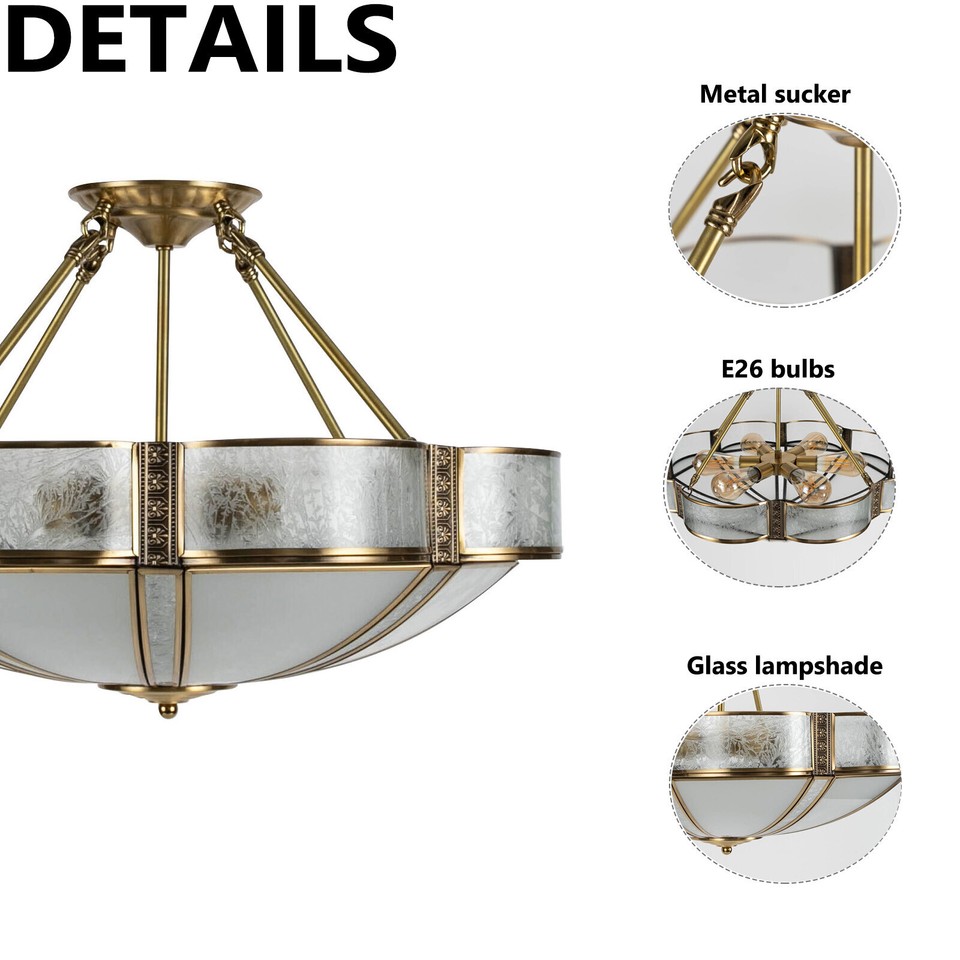 Classic Ceiling Light Fixture Flower-shaped Chandelier Ceiling Mounted ...