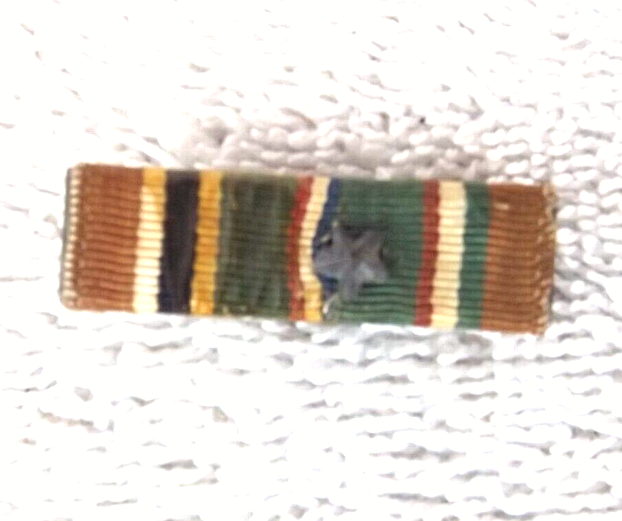 WWII US Army European Theater Ribbon Bar w/ One Star + American ...