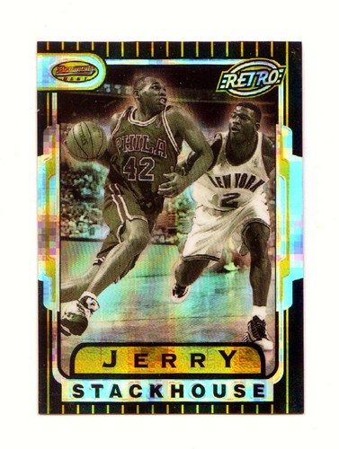1996-97 BOWMANS BEST JERRY STACKHOUSE "RETRO ATOMIC REFRACTOR "#TB12 NM ...