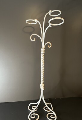 Vintage White Cast Iron African Violet Plant Stand | eBay