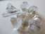 VTG Mixed Lot 4 VTG CLEAR CRYSTALL GLASS STOPPERS DECANTER MEDICINE ...