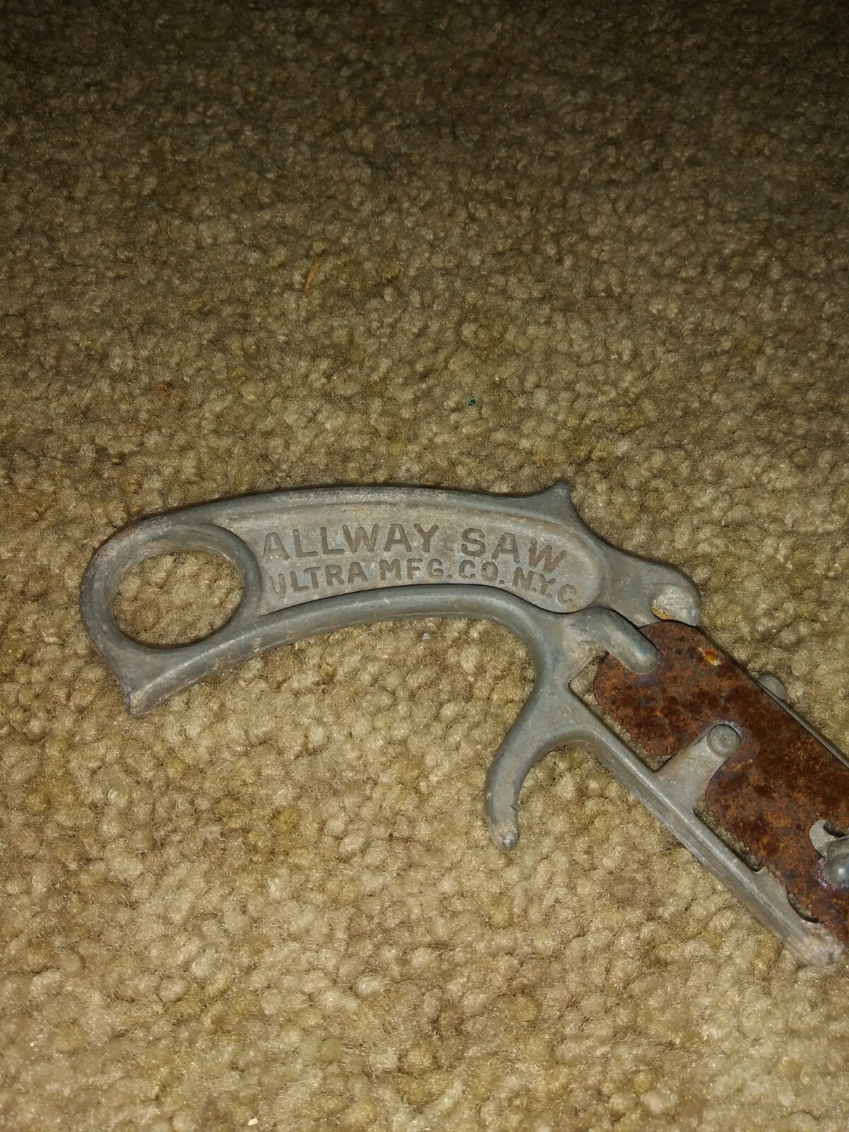 Vintage ALLWAY SAW Ultra MFG. CO. N.Y.C. Pat No. 2017895 | eBay